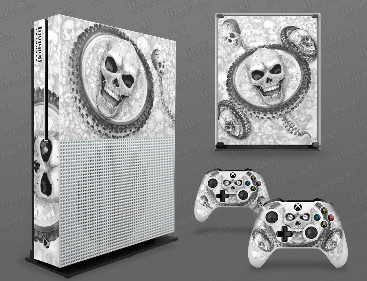 Xbox One S 4 Console graphics - Motocross Skulls - Invision Artworks ...
