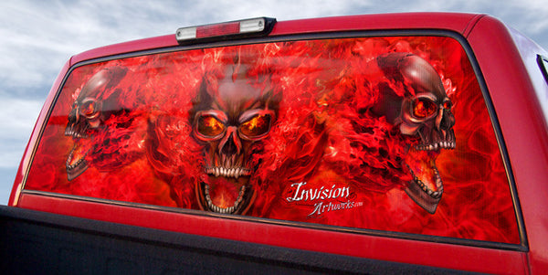 Nitro Rear Window Graphics - Invision Artworks Powersports Graphics